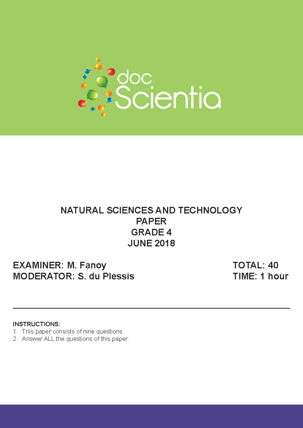2018 bundle all grade 4 natural sciences and technology exams and memos ...