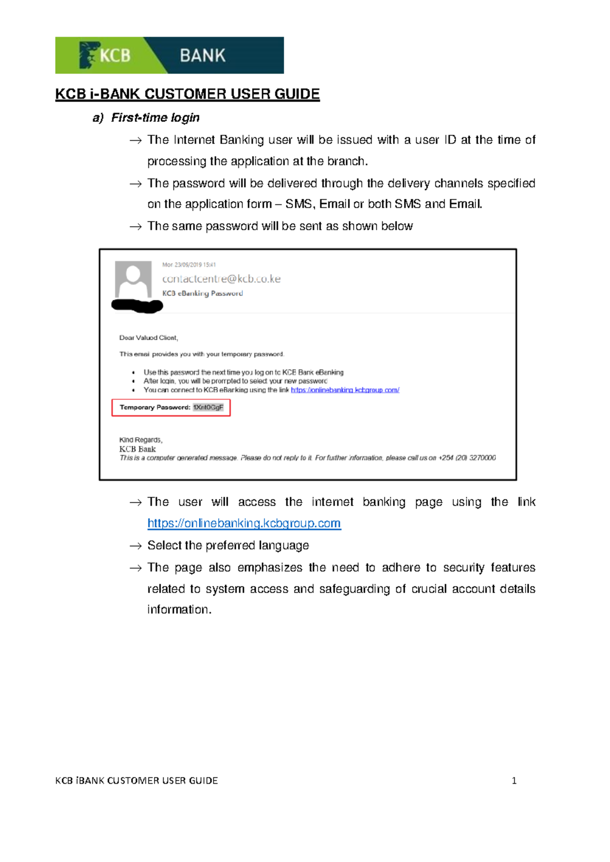 KCB-i Bank-Customer-User-Guide - KCB i-BANK CUSTOMER USER GUIDE a ...