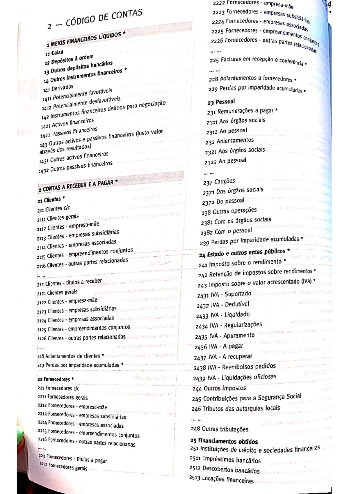 Código DE Contas Extenso - Contabilidade Financeira - Studocu