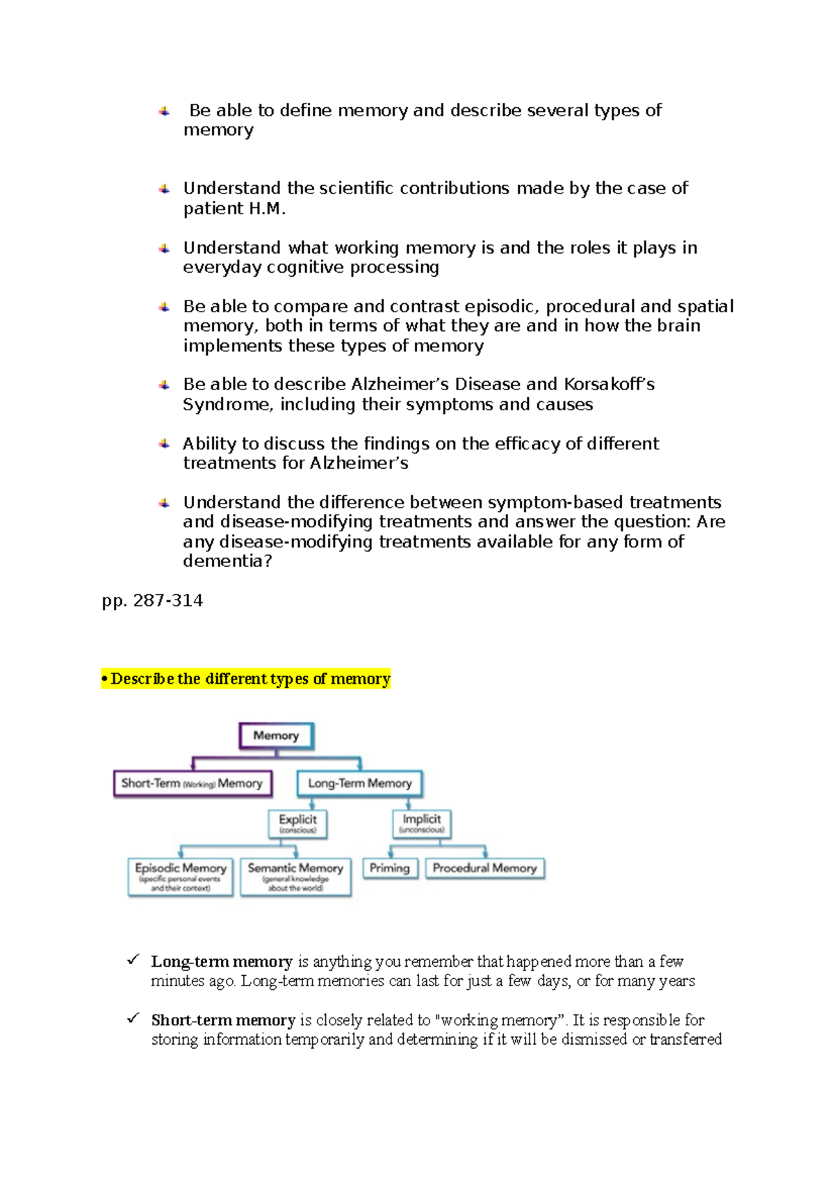 Week 9 - Lectures notes using slides provided - Be able to define ...