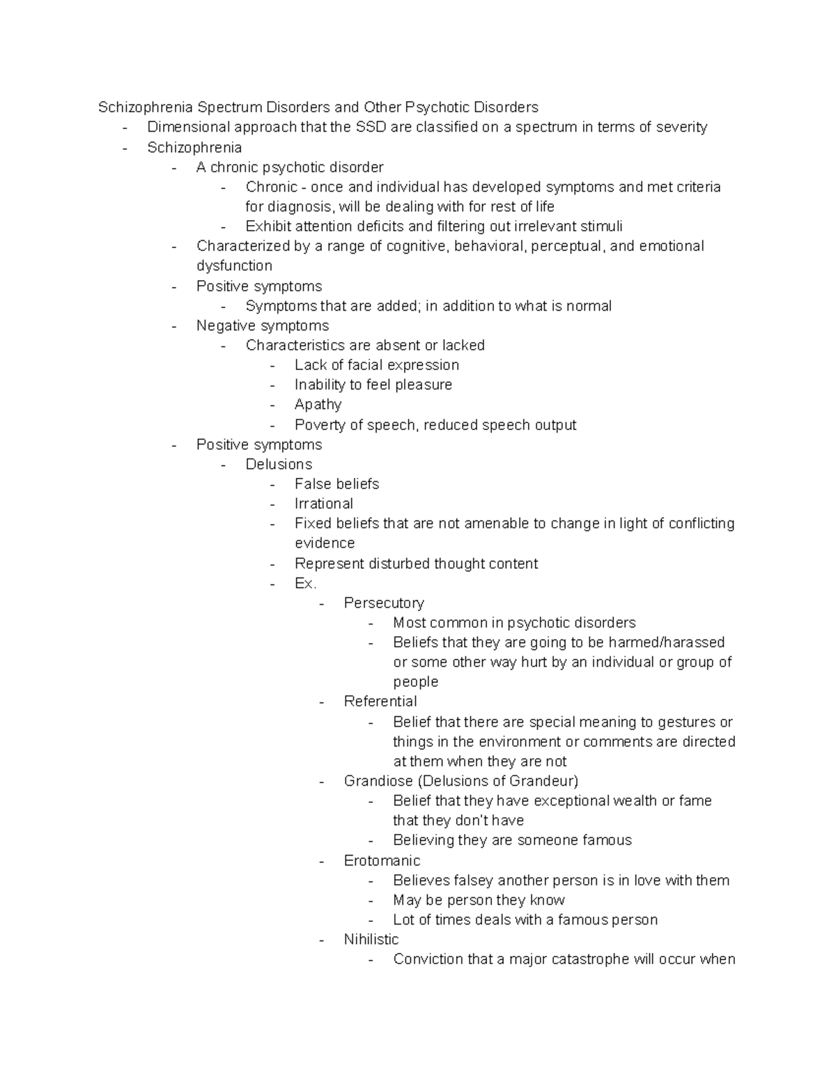 Psych 205 10 26 - 11 11 - Schizophrenia Spectrum Disorders and Other ...