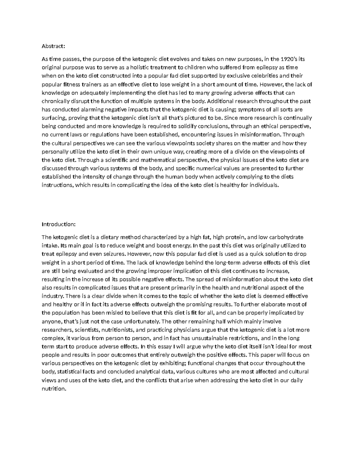 Capstone discussion week 7 - Abstract: As time passes, the purpose of ...