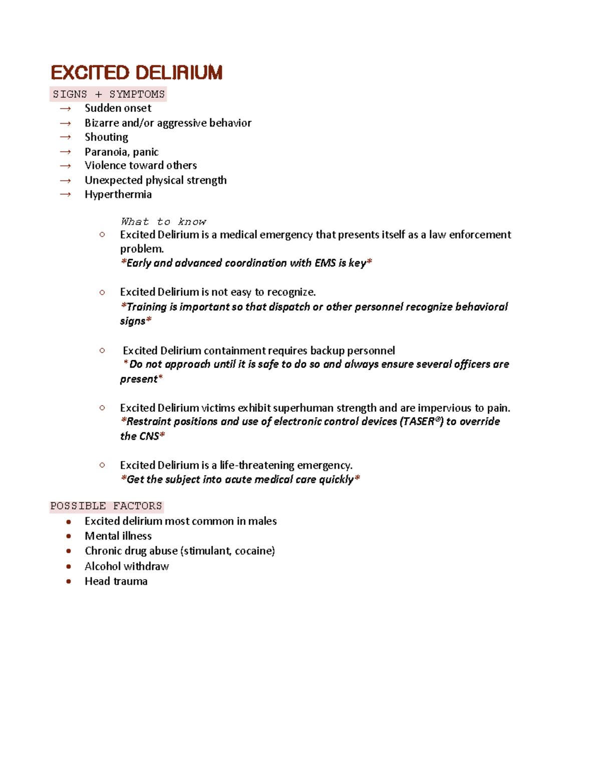 Excited Delirium Lecture Notes 5 SIGNS SYMPTOMS Sudden Onset excited-delirium-lecture-notes-5-signs-symptoms-sudden-onset