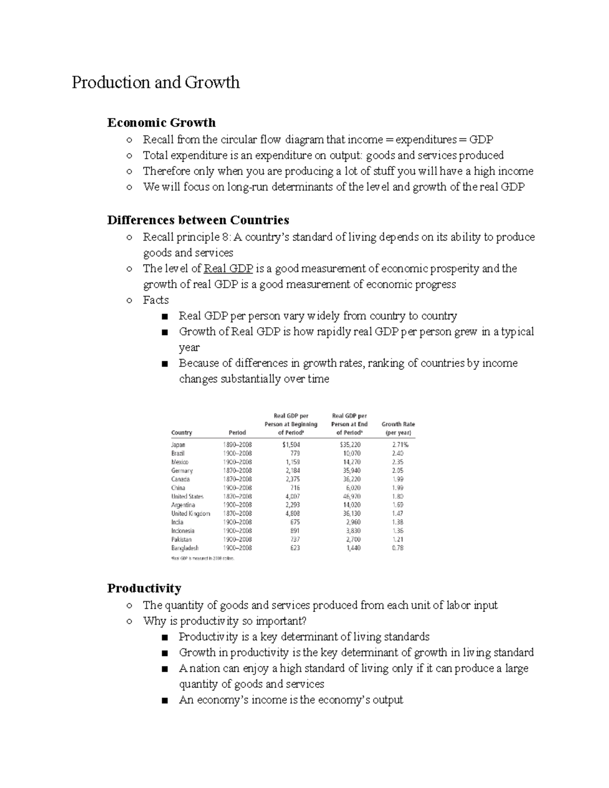 Macro Chapter 12 Production and Growth - Production and Growth Economic ...