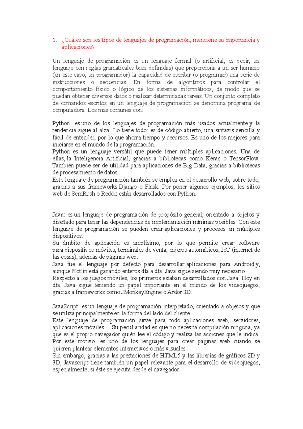 FORO Tematico DE Programación - ¿Cuáles son los tipos de lenguajes de ...