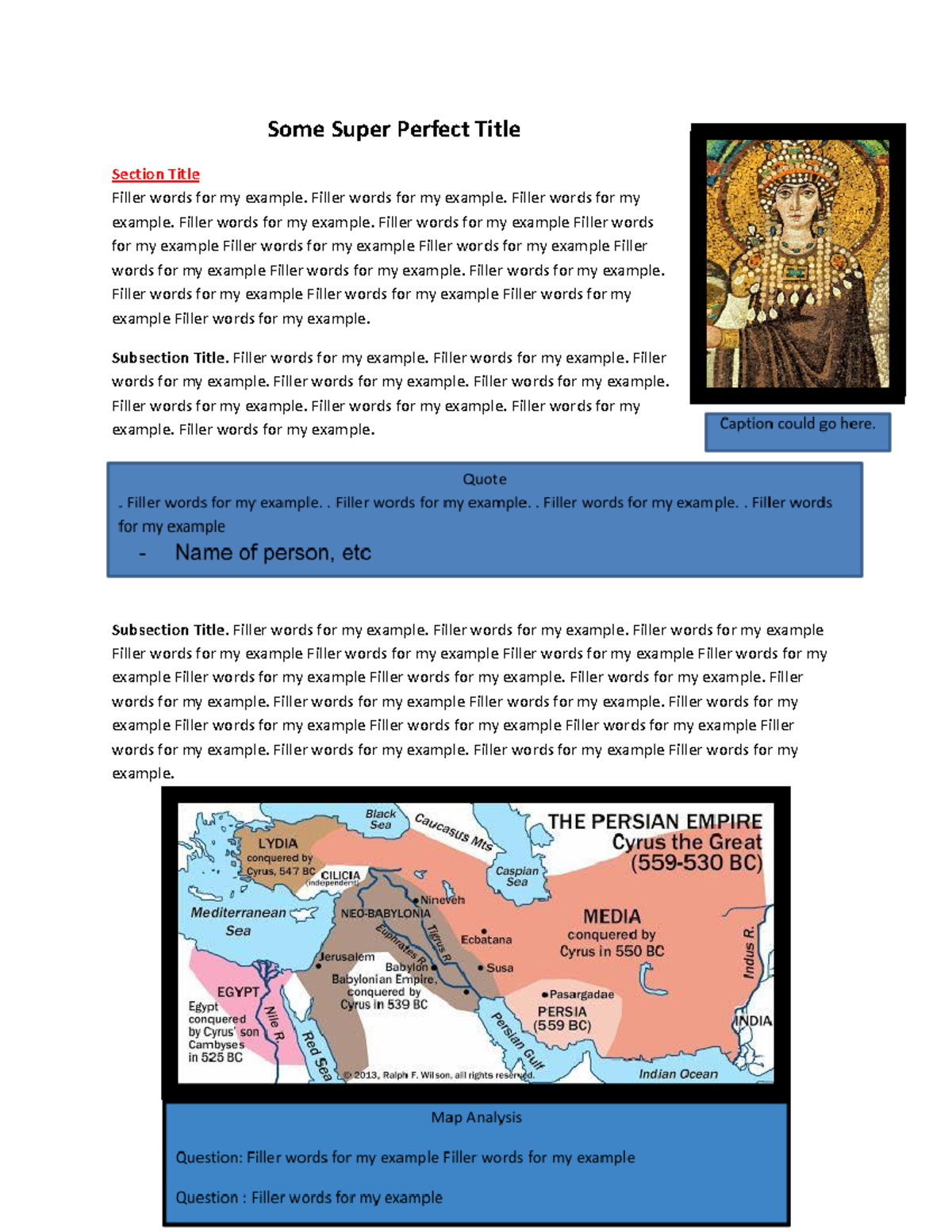 Textbook Design Simple Example - Some Super Perfect Title Section Title ...