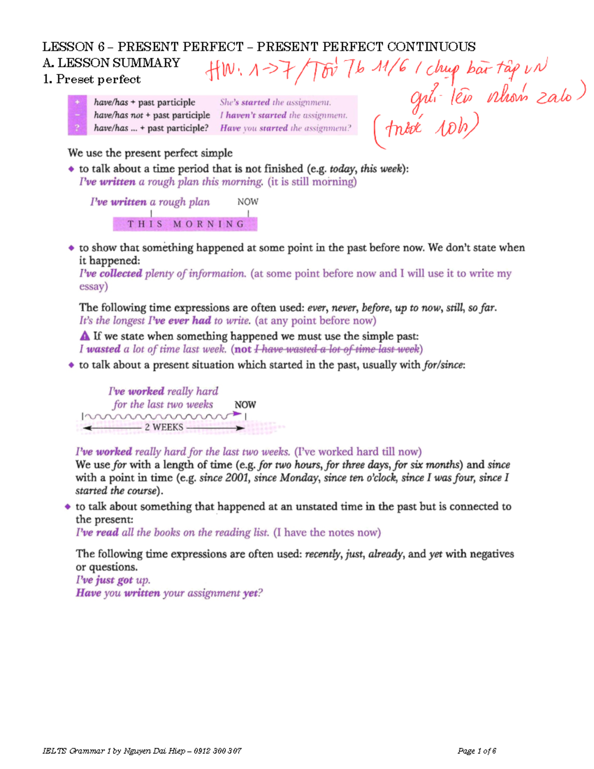 G1- Lesson 6- Present Perfect 210605 092932 - LESSON 6 – PRESENT ...