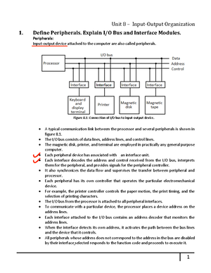 Computer Organization and Architecture(COA)-Input Output Organization ...