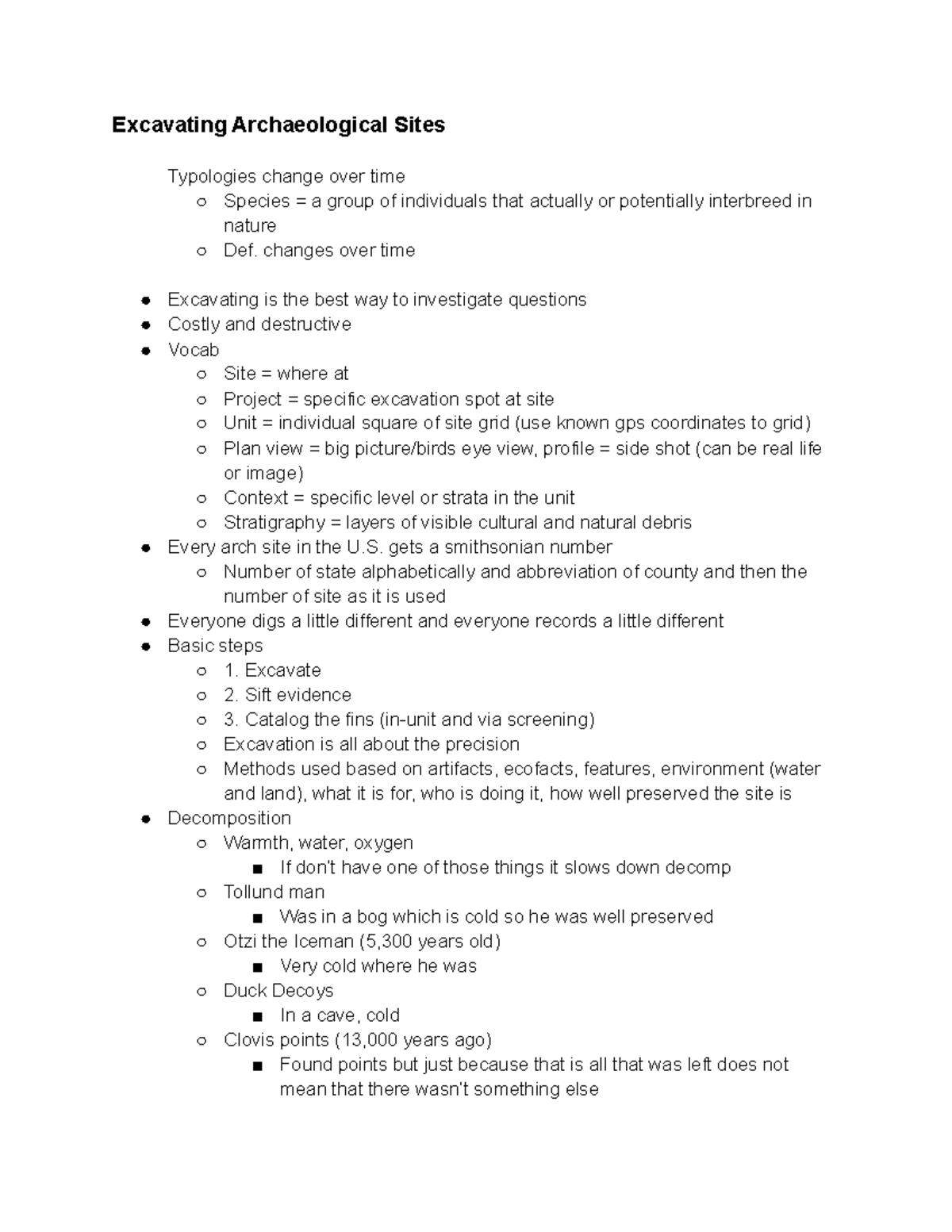 Excavating archaeological Sites - Excavating Archaeological Sites ...