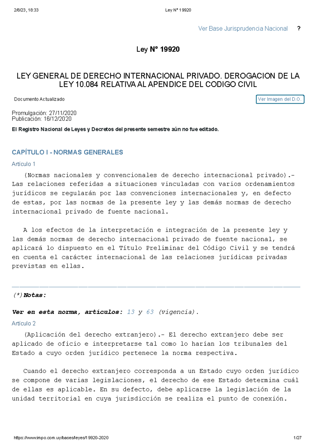 Ley N° 19920 - DIPR - Ver Base Jurisprudencia Nacional ? Ver Imagen del ...