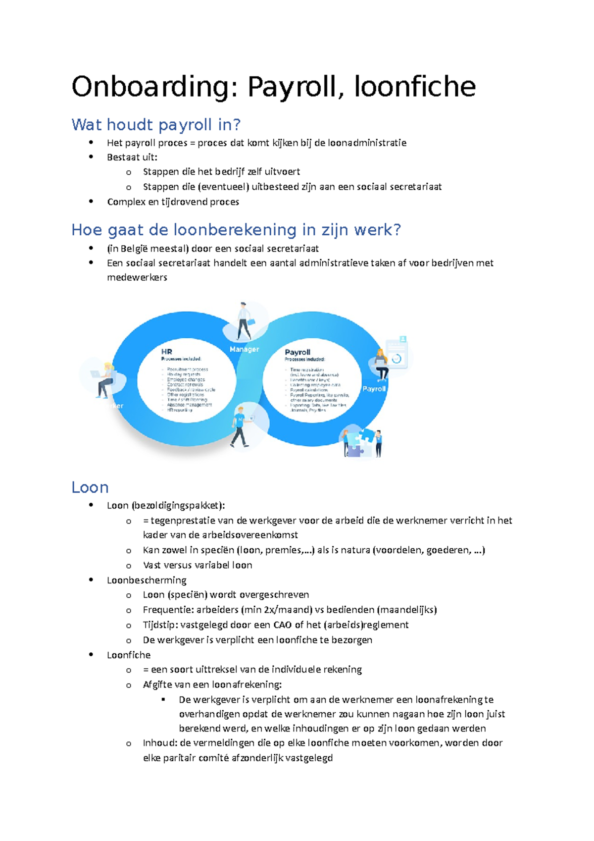 Samenvatting MW2 - Onboarding: Payroll, loonfiche Wat houdt payroll in ...