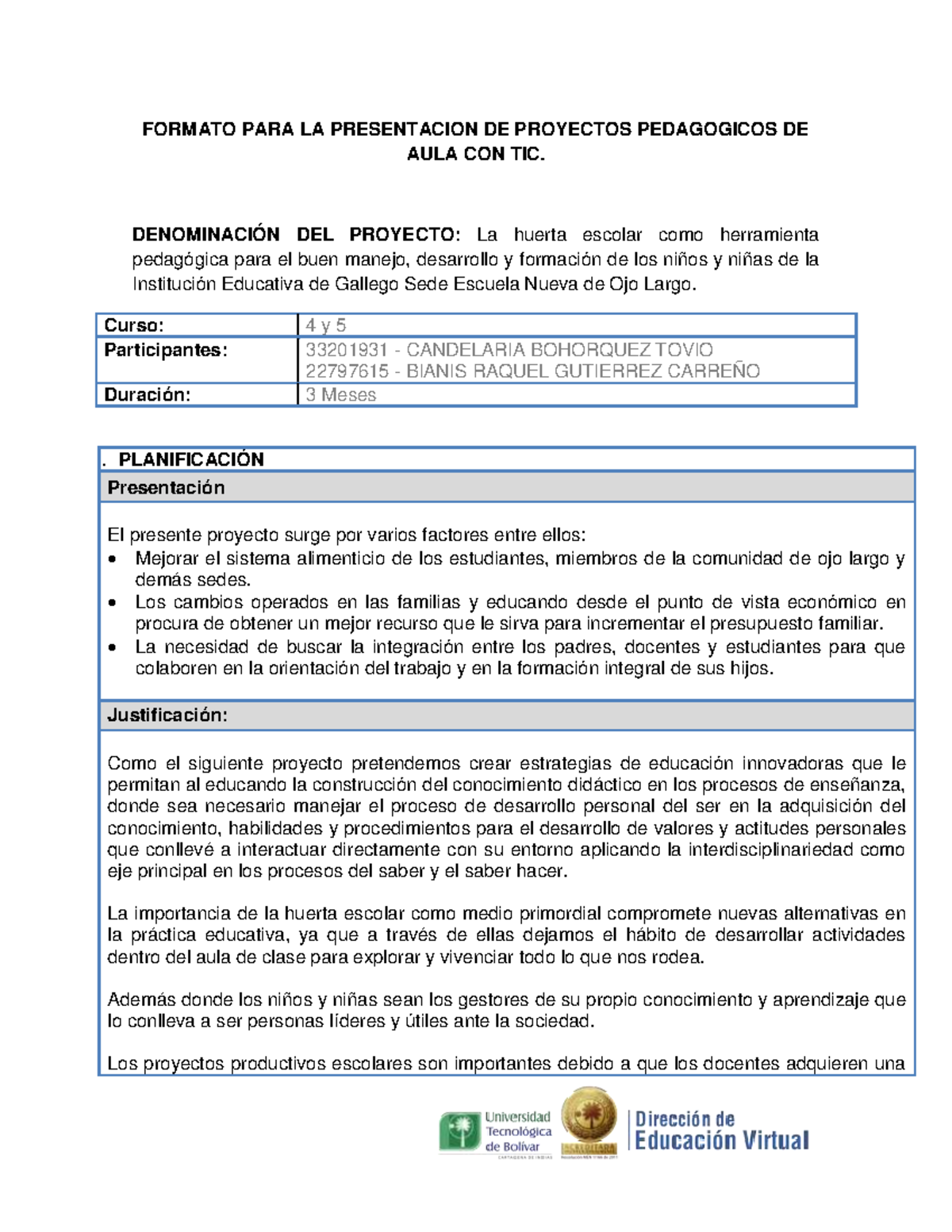 Formato para proyecto - HOW TO PLAN YOUR PROJECT - FORMATO PARA LA ...