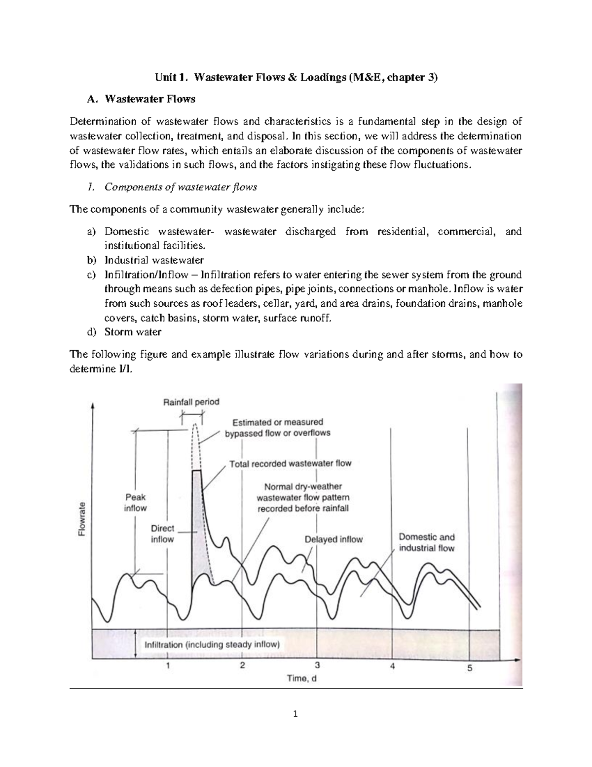 Week1-2 Unit+1-Flows+and+loadings - Warning: TT: undefined function: 32 Unit 1. Wastewater Flows ...