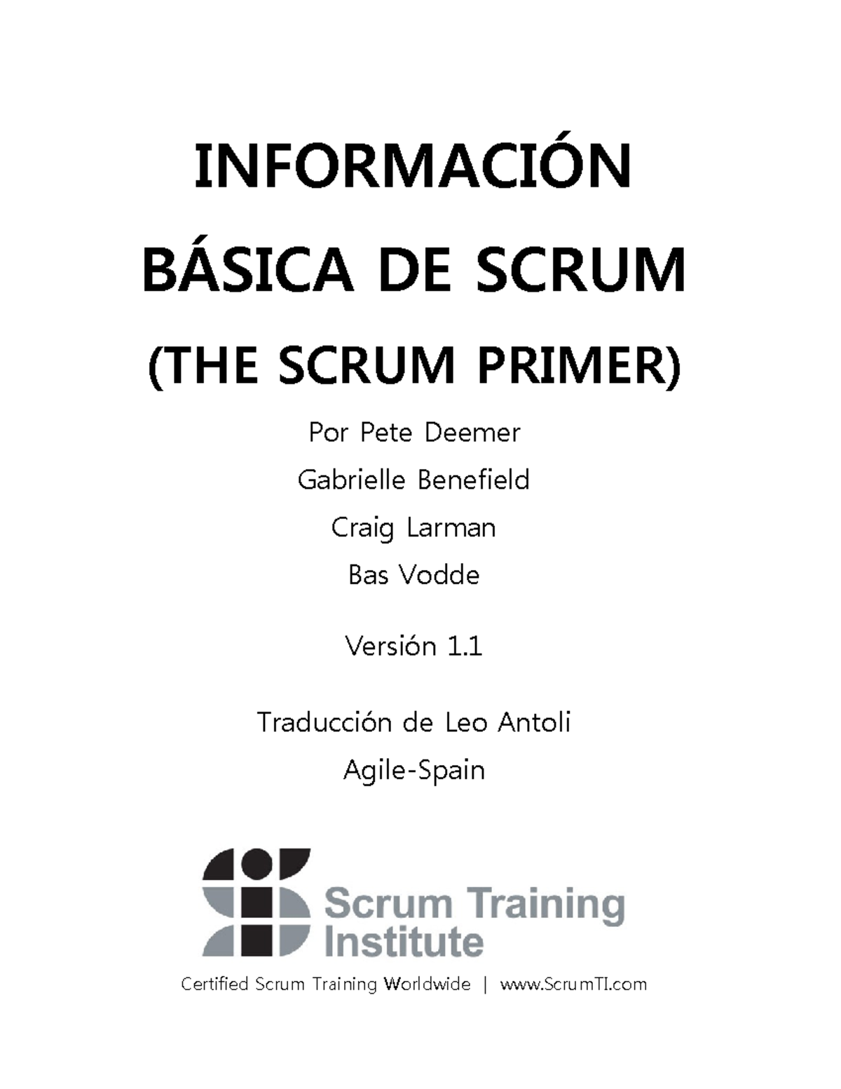 Informacion Basica Scrum - Certified Scrum Training Worldwide | ScrumTI ...