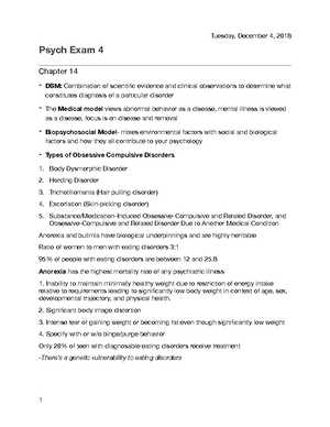 Psych exam 3 notes - lecture review - Psych Exam 3 • General principles ...