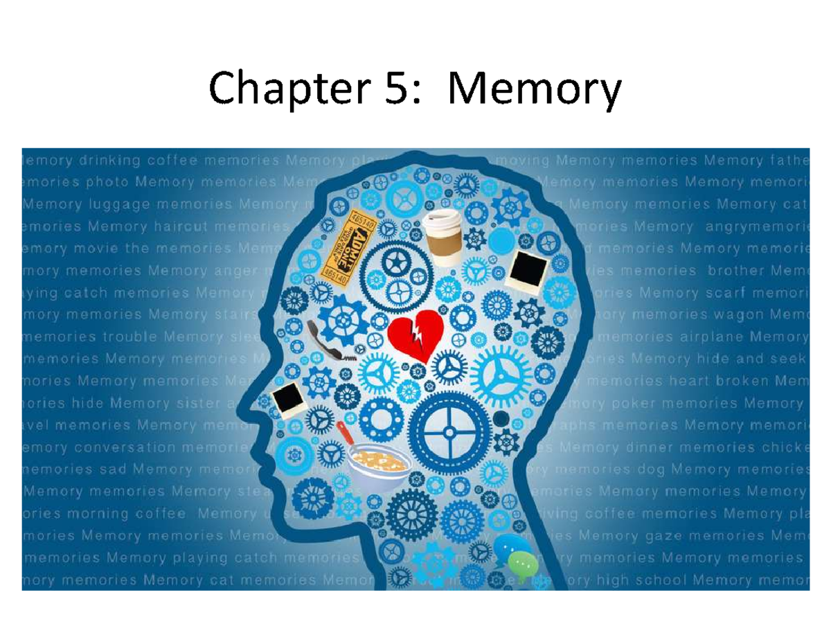 Chapter 5 Memory Psychology - Chapter 5: Memory Human Memory Memory Any system—human, animal, or ...