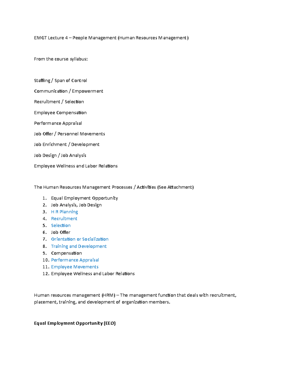 EMGT Lecture 3 - People Management - EMGT Lecture 4 – People Management ...