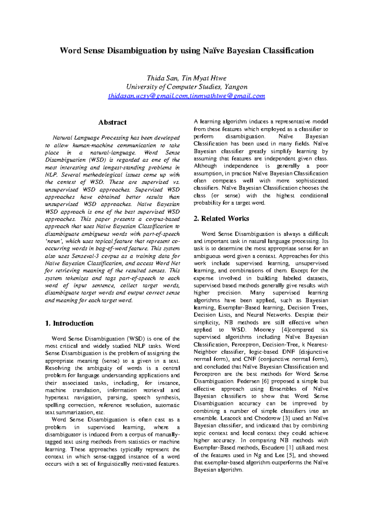 Psc2010 paper (163) - Nlp - Word Sense Disambiguation by using Naïve ...