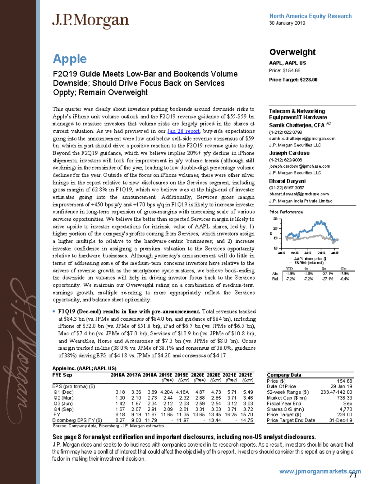 AAPL Equity Research JPM 2019 - jpmorganmarkets North America Equity ...