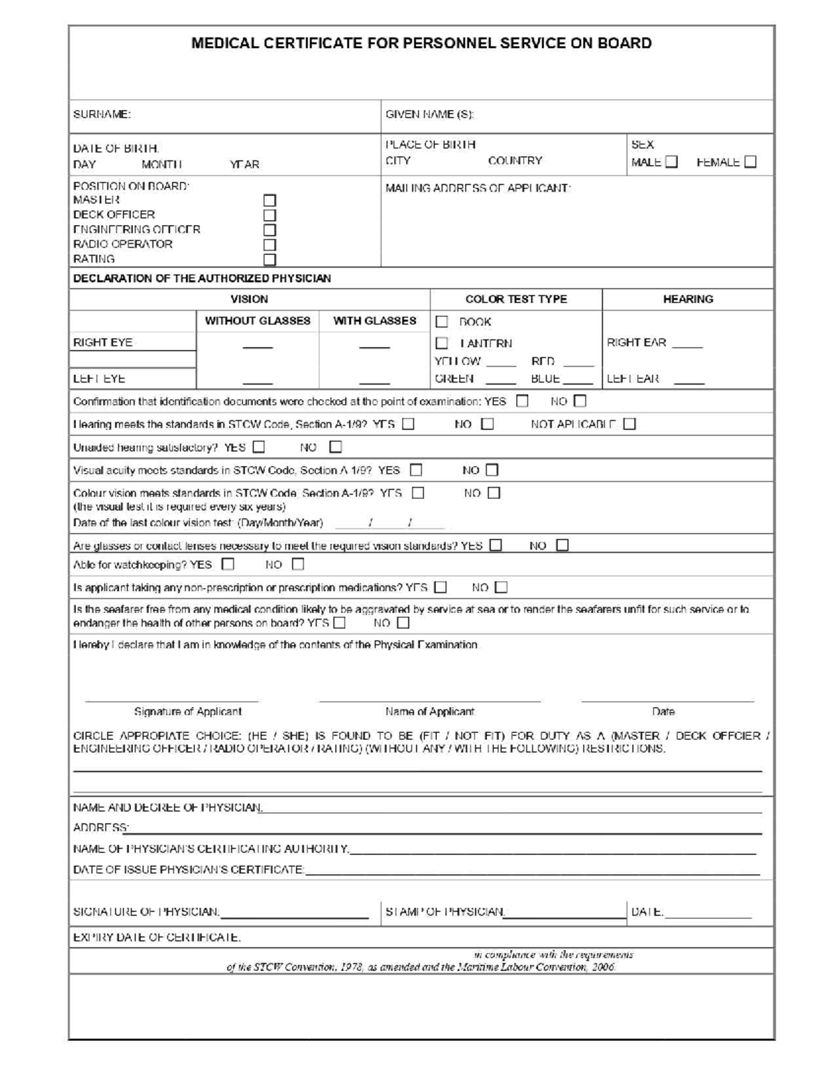 Formato DEL Certificado Medico Ingles Editado - MEDICAL CERTIFICATE FOR ...