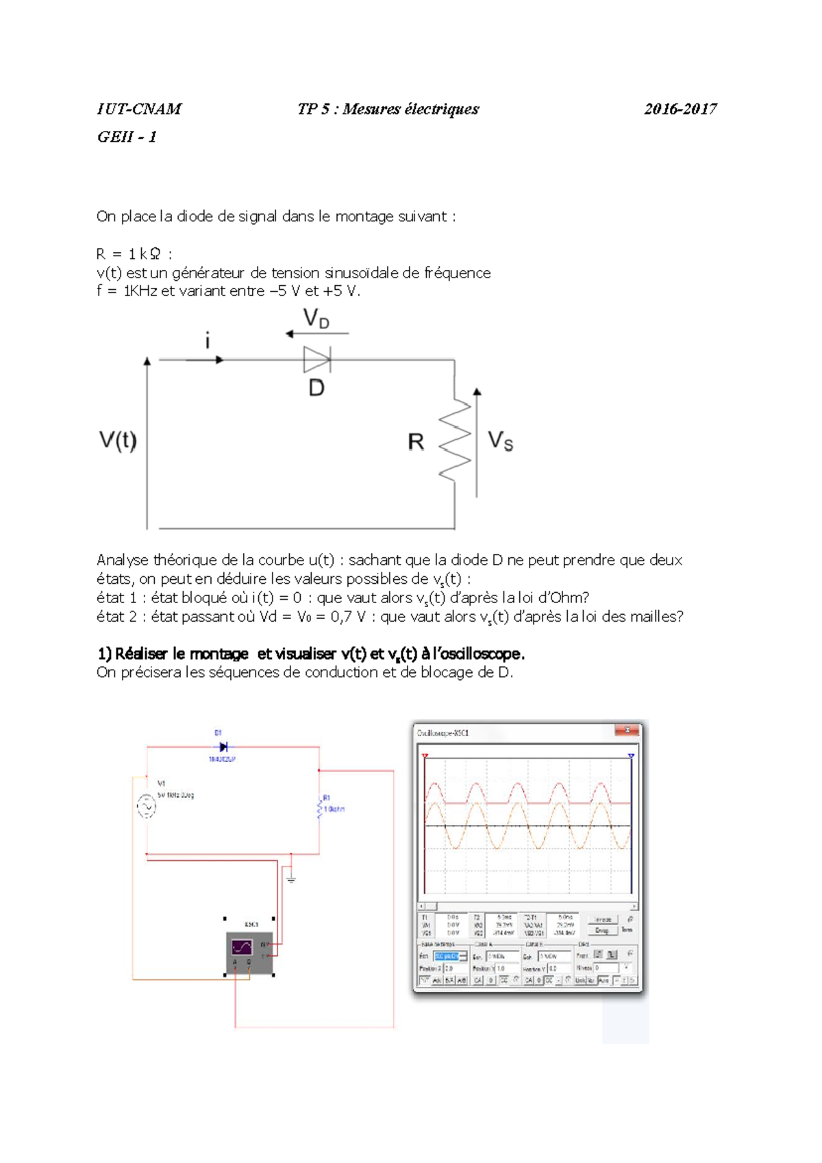 TP5-MP-redressement Laval- Ronde - IUT-CNAM TP 5 : Mesures électriques ...