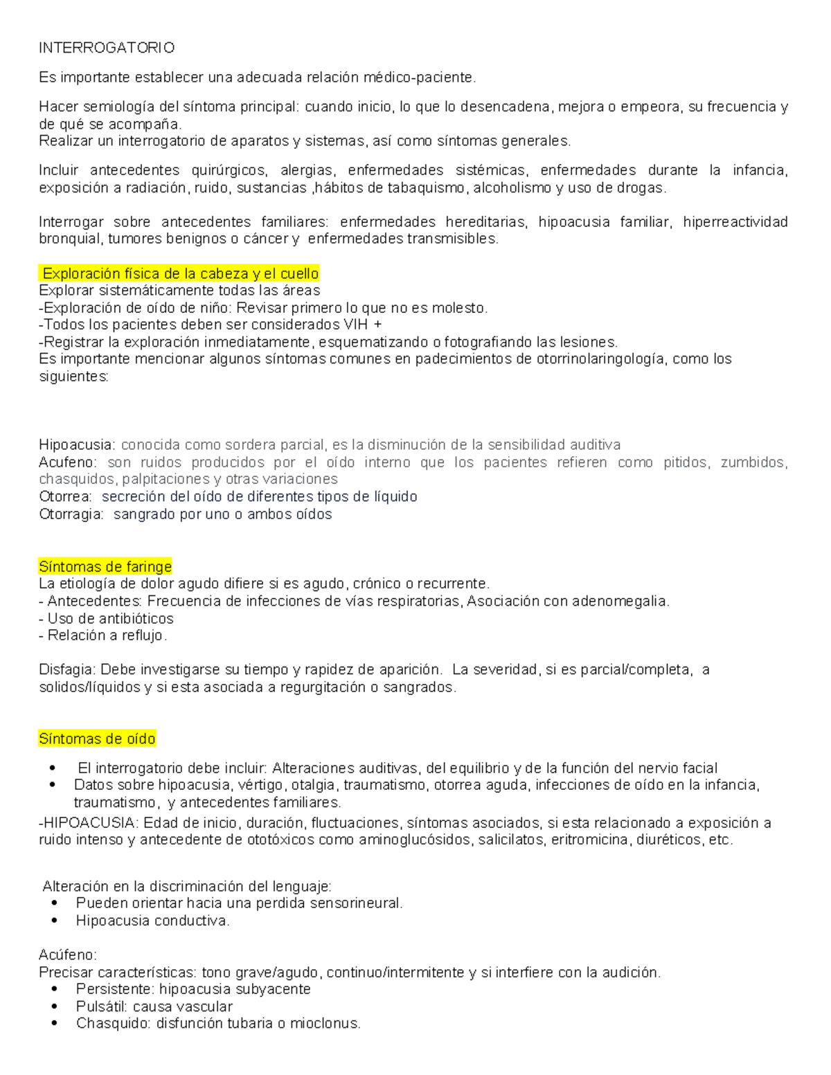 TEMA 1 Interrogatorio Resumen - INTERROGATORIO Es importante establecer ...