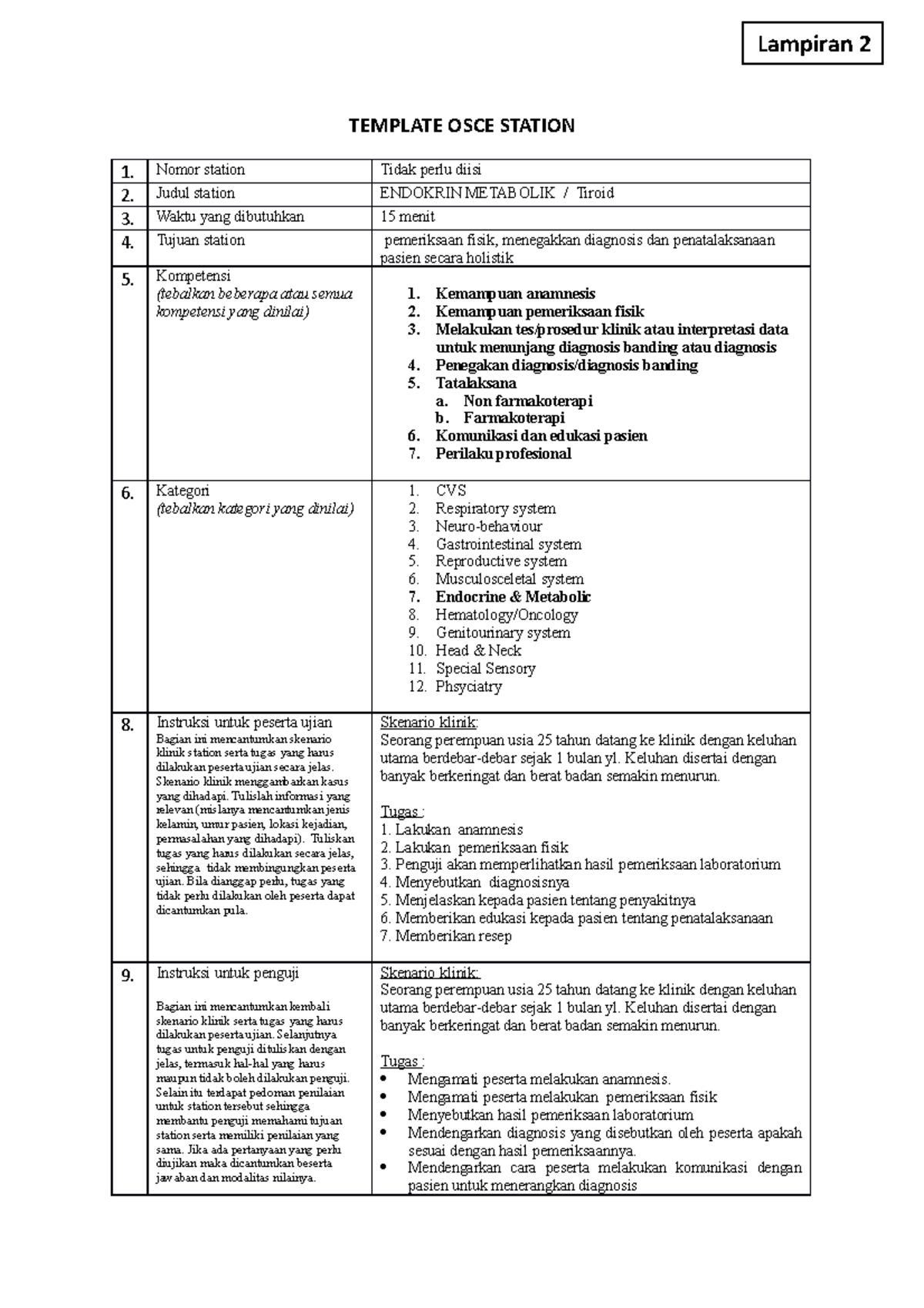 191430482 Penulisan OSCE Graves - TEMPLATE OSCE STATION 1. Nomor station Tidak perlu diisi 2 ...
