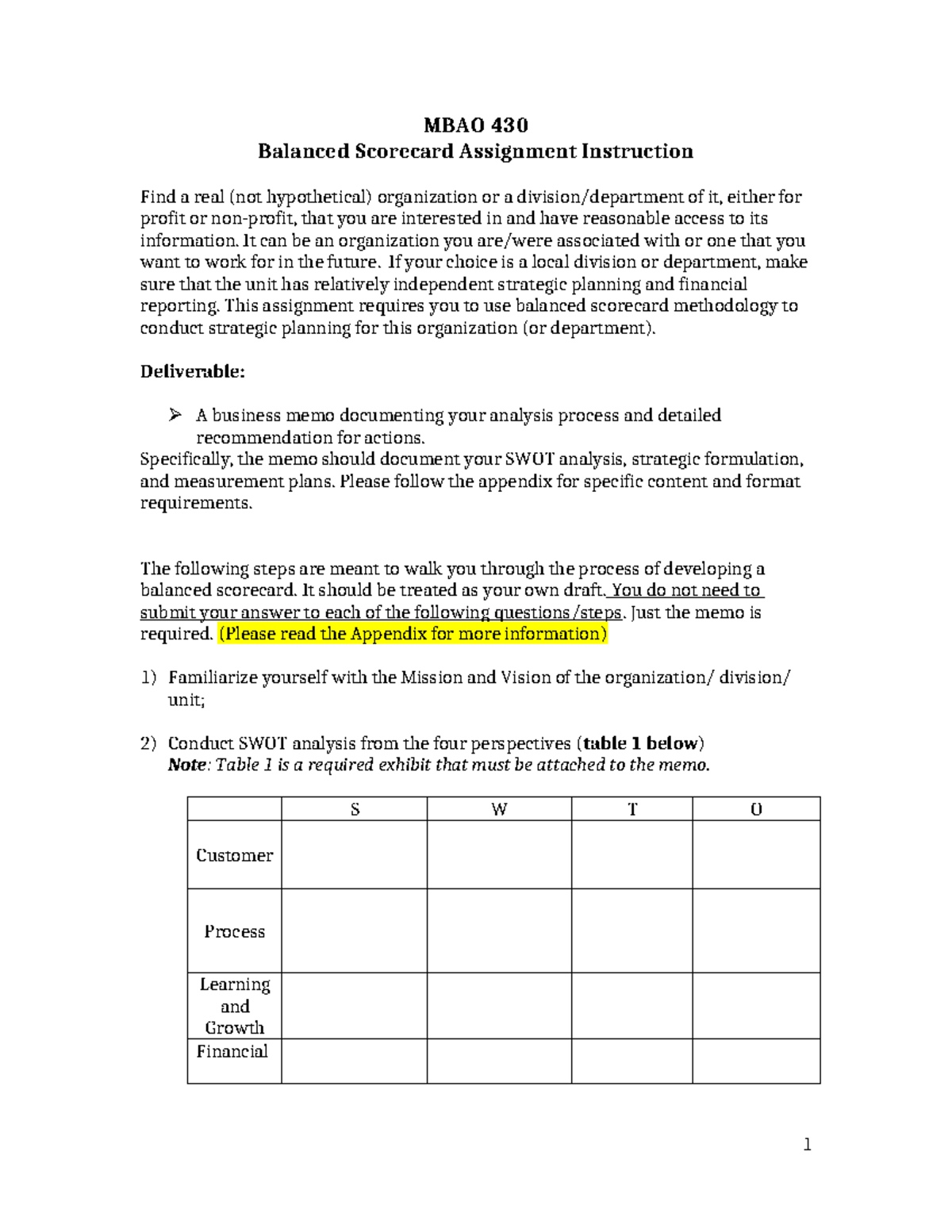 Balanced+Scorecard+assignment+instructions - MBAO 430 Balanced ...