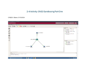 CYB 220 GNS3 Sandboxing Part Two - CYB 220 Module Three Activity ...
