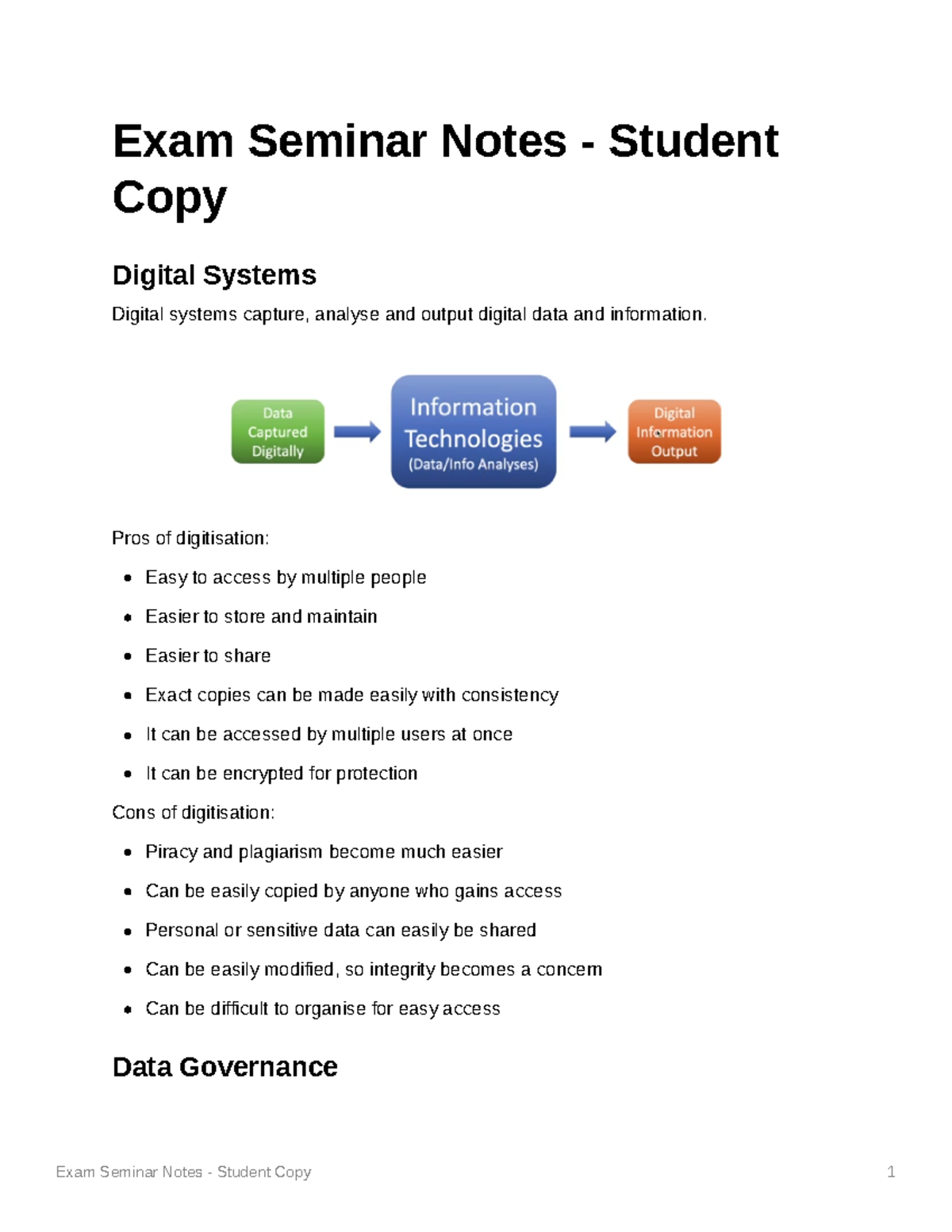 Exam Seminar Notes - Student Copy - Exam Seminar Notes - Student Copy ...