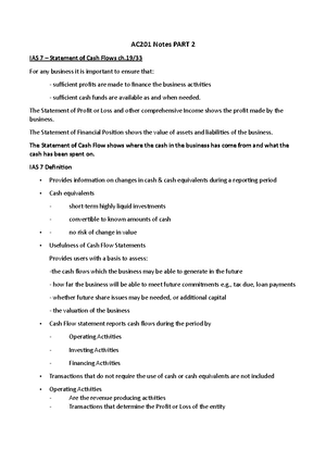 AC201 Notes PART 1 - AC201 Notes – PART 1 Conceptual Framework for ...