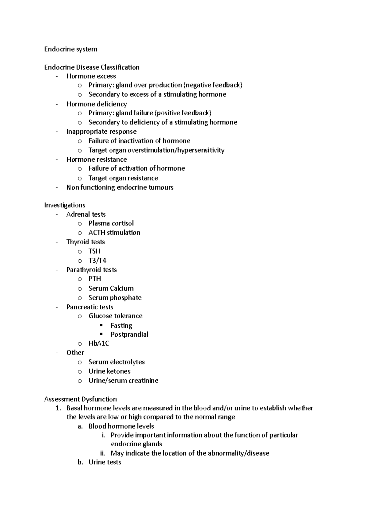 Endocrine system - Endocrine system Endocrine Disease Classification ...