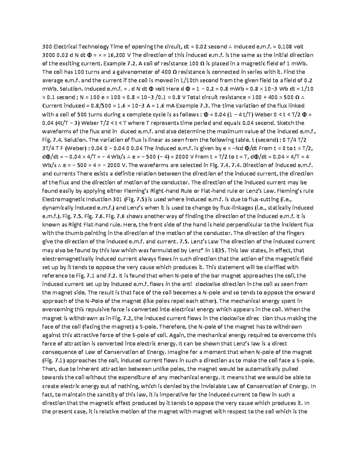 59 - asfasf - 300 Electrical Technology Time of opening the circuit, dt ...