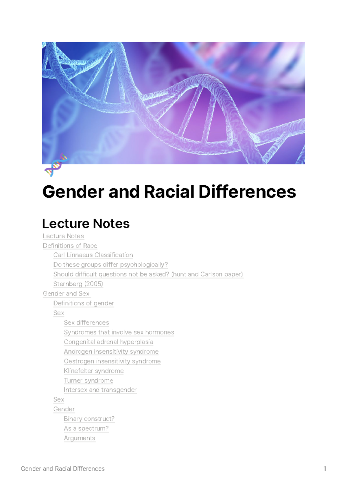 Gender and Racial Differences - 🧬 Gender and Racial Differences Lecture ...
