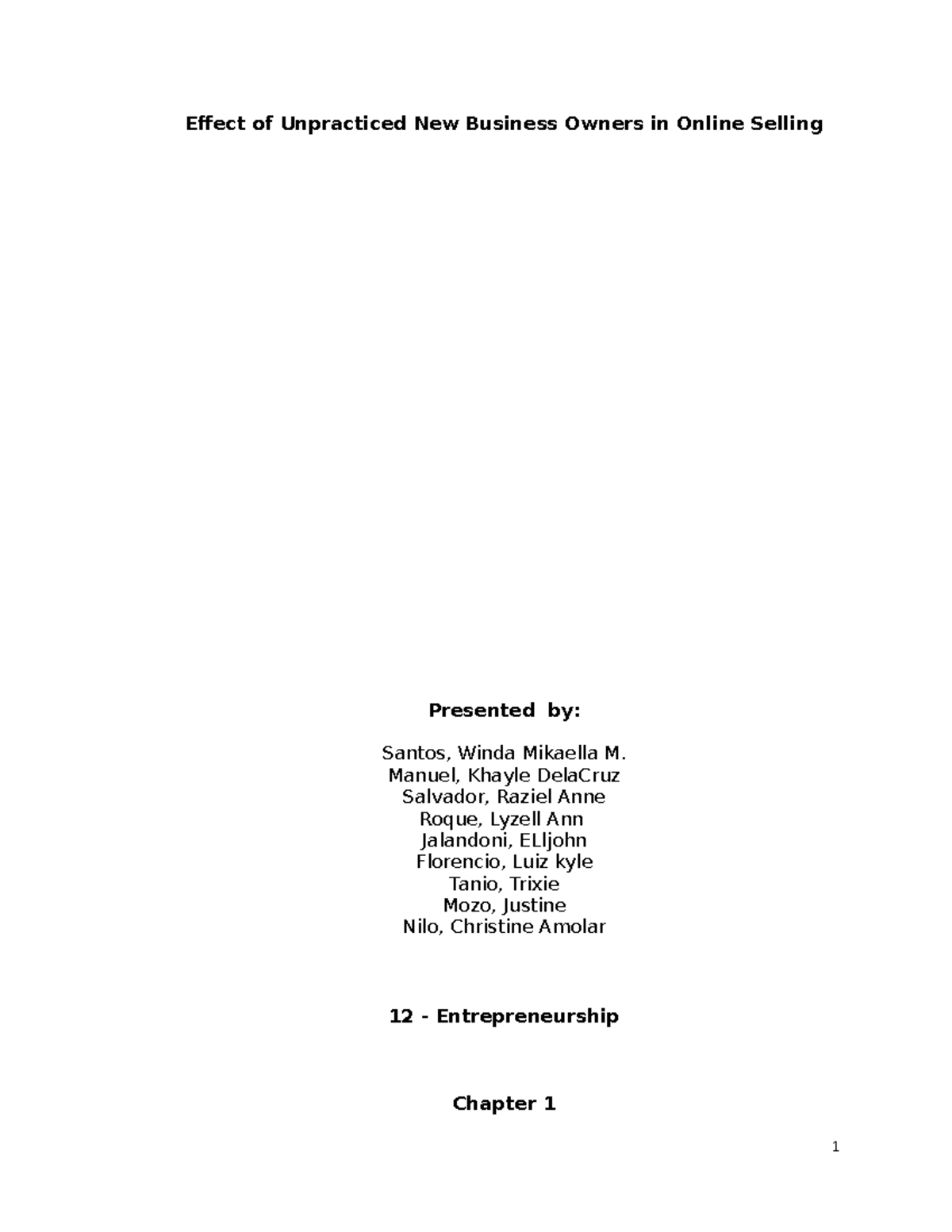 PR2- Chapter-1 - Need for Research paper - Effect of Unpracticed New ...