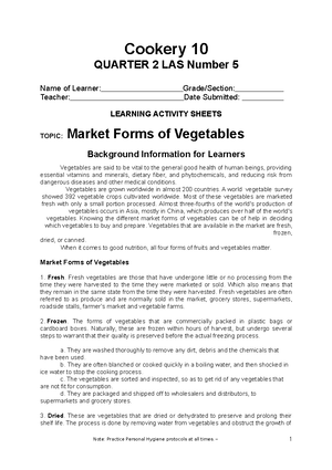 Q2 Grade 10 Cookery module 2 - 10 TLE Quarter 2 – Module 2 ...