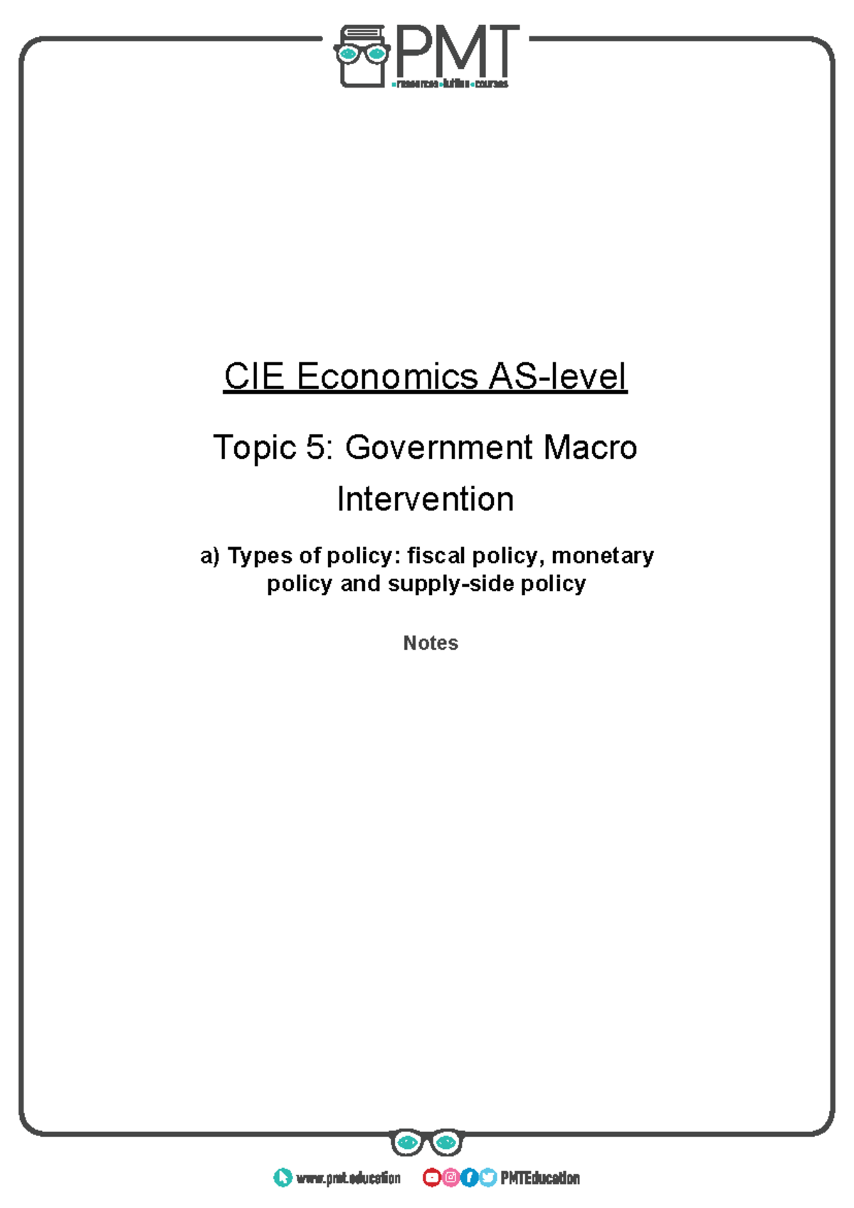A) Types of policy fiscal policy, monetary policy and supply-side ...