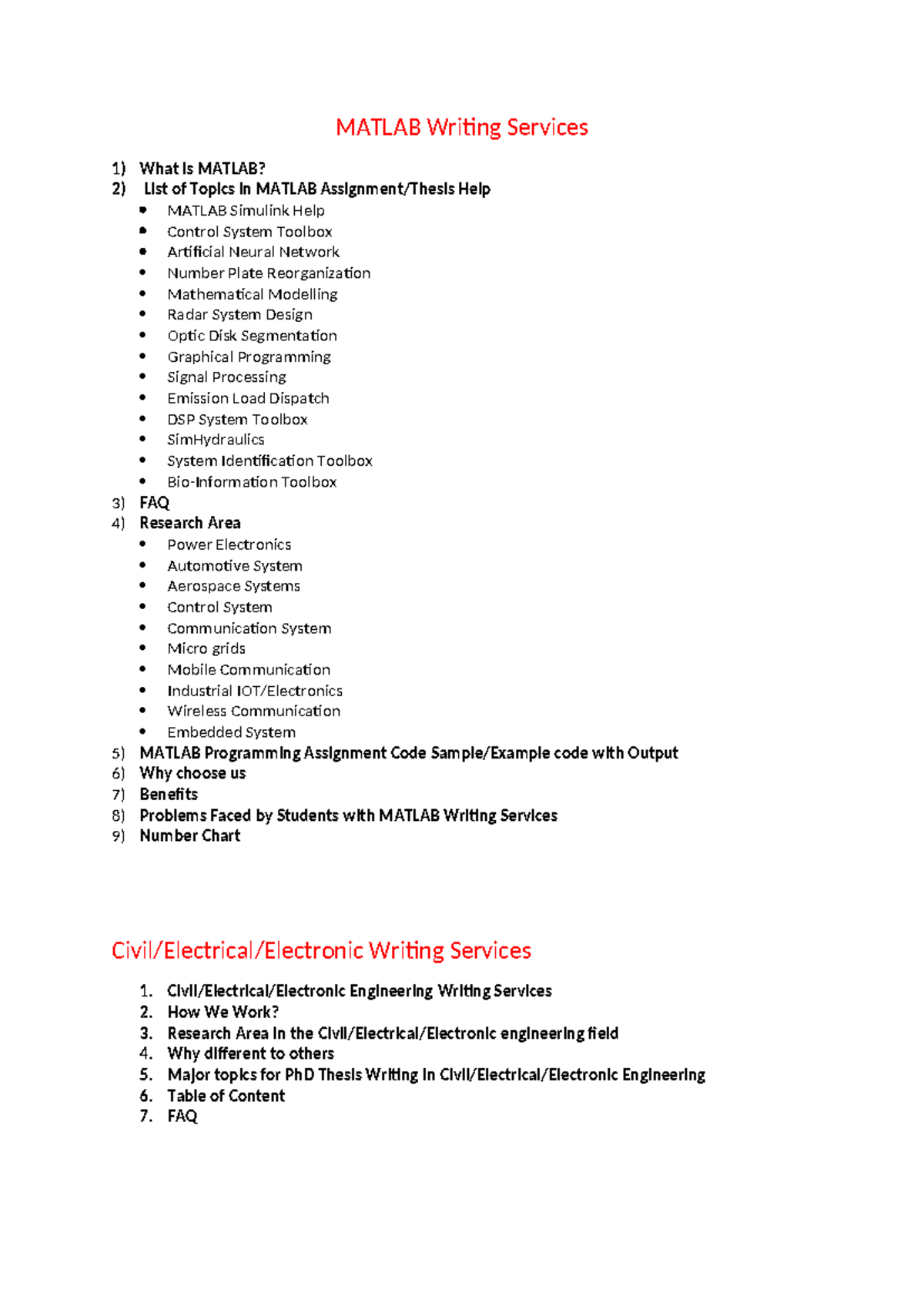 Matlab Writing Services - MATLAB Writing Services 1) What is MATLAB? 2 ...
