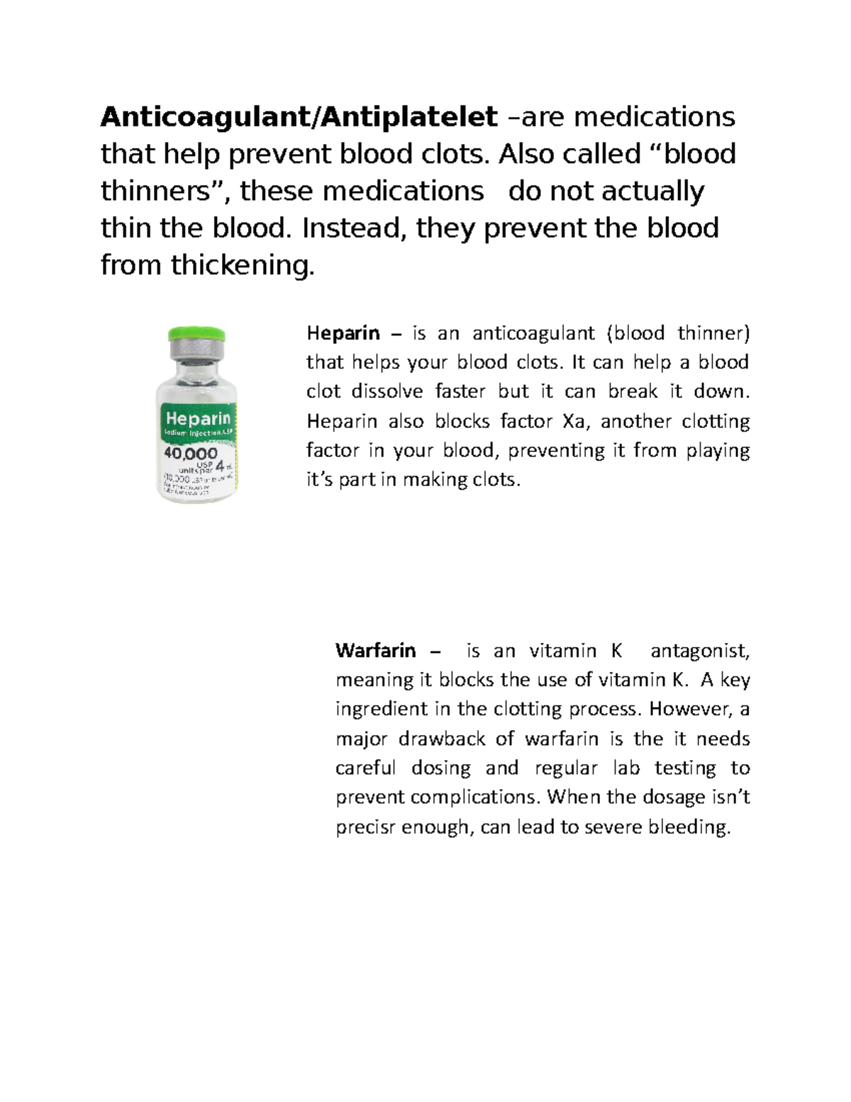 Ambag - medicines - Anticoagulant/Antiplatelet –are medications that ...