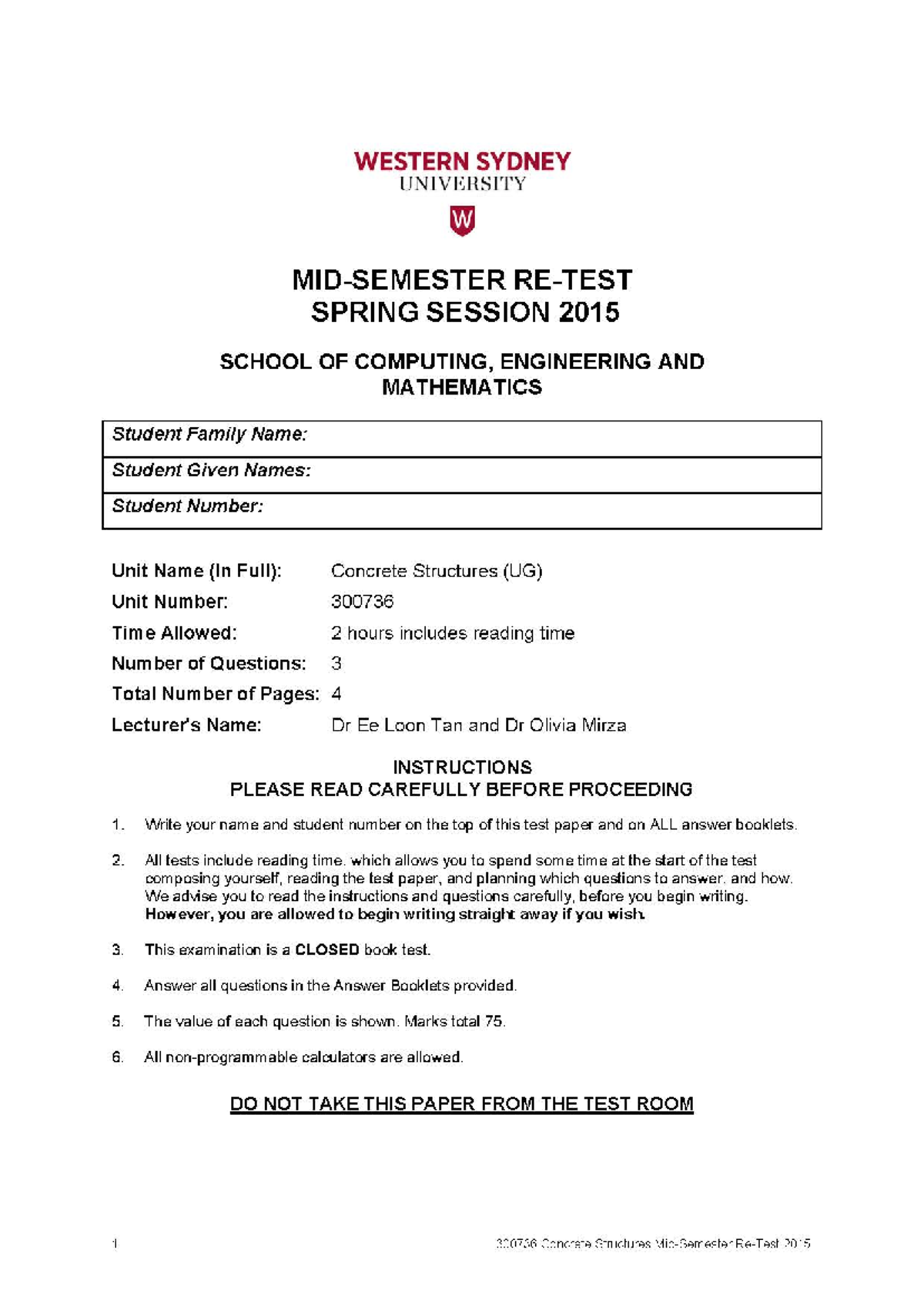 Mid Semester Exam Q&A - 300736 - Studocu