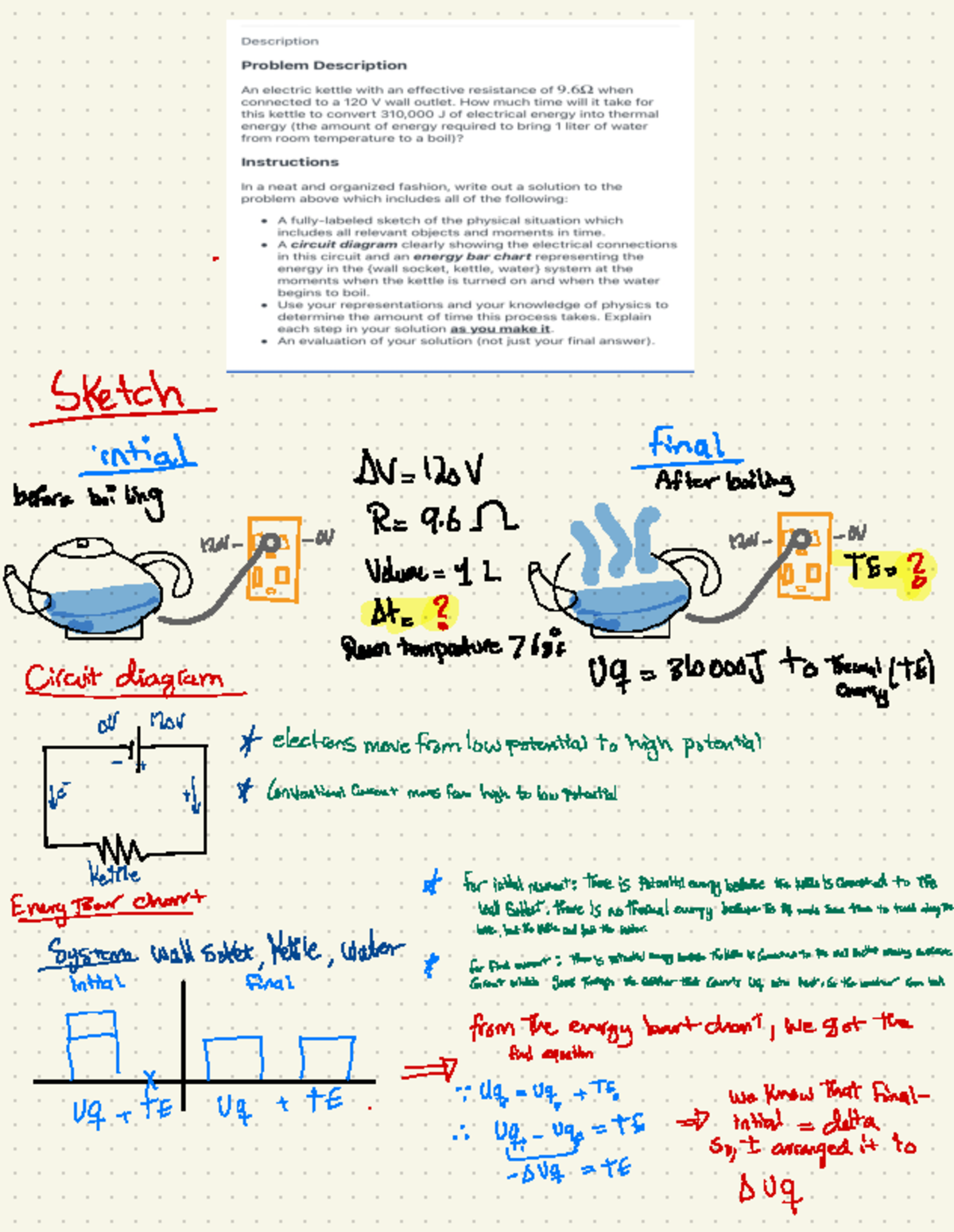Week 05 Open Ended HW - homework answer - Sketch before !¥ng DV=12oV ...