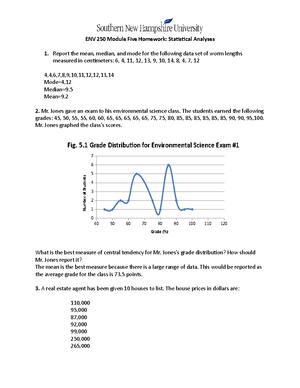 ENV 250 Module Five Homework done - ENV 250 Module Five Homework ...