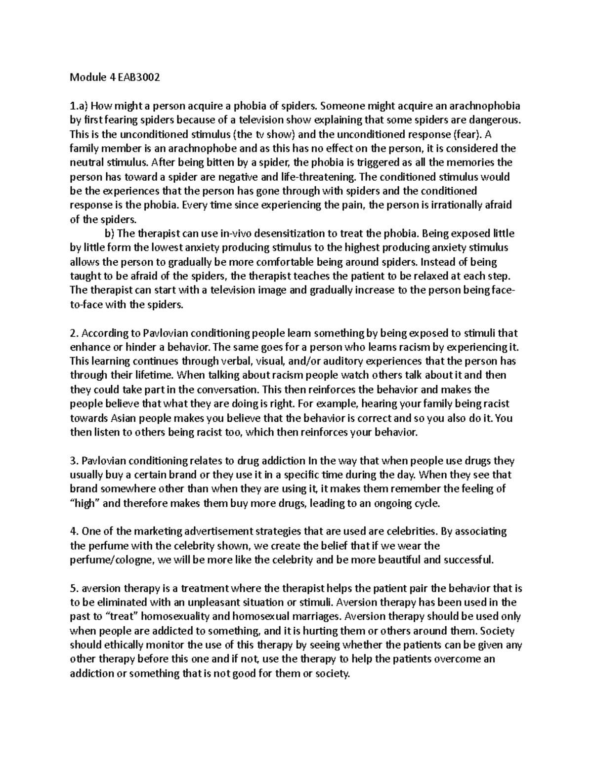 Module 4 EAB3002 - Notes - Module 4 EAB How might a person acquire a ...