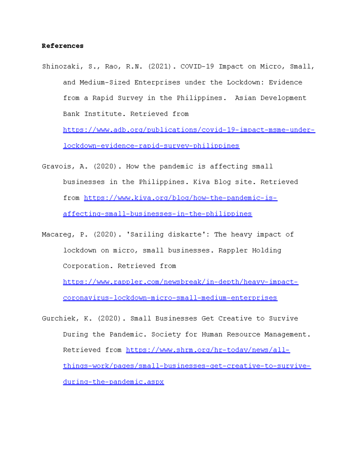 References - Research paper - Studocu