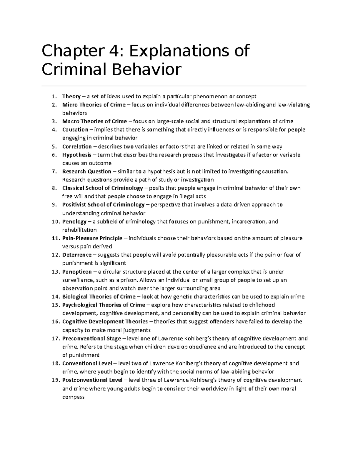004 Explanations of Criminal Behavior Flashcards - Chapter 4 ...