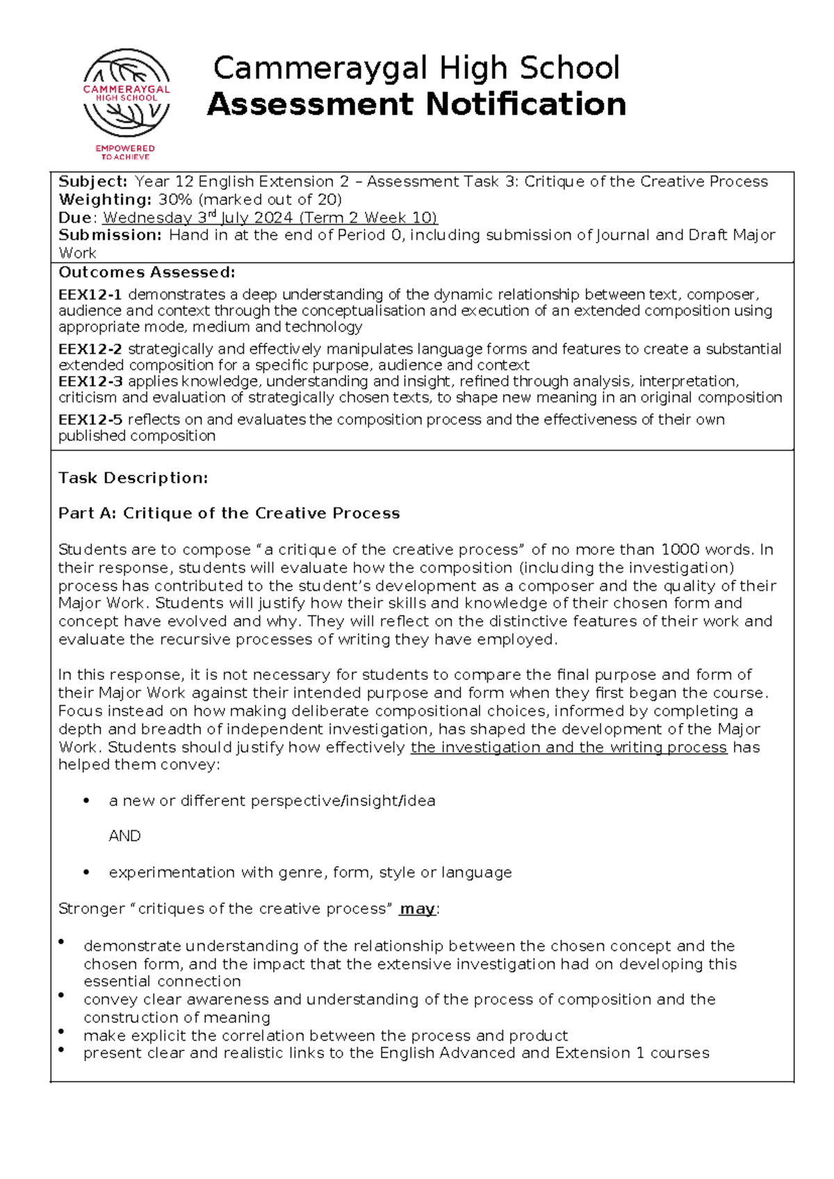 Nivriti Vikram - 2024 English Extension 2 Assessment Task 3 - Critique ...
