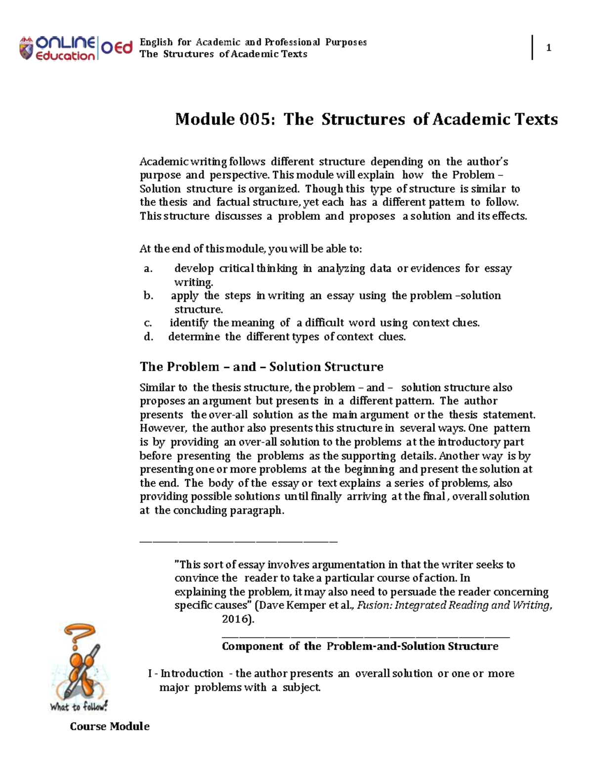 Week 005-Module The Structure of Academic Text - English for Academic ...