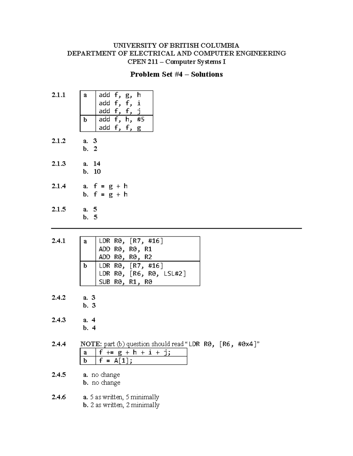 Ps4-solution - Ps4-solution - UNIVERSITY OF BRITISH COLUMBIA DEPARTMENT ...