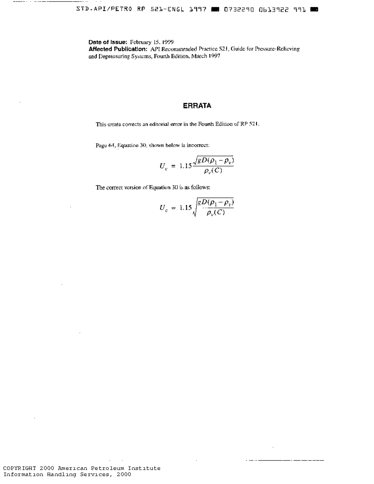 API 521 (RP) - norma api - Proyecto Final - Studocu