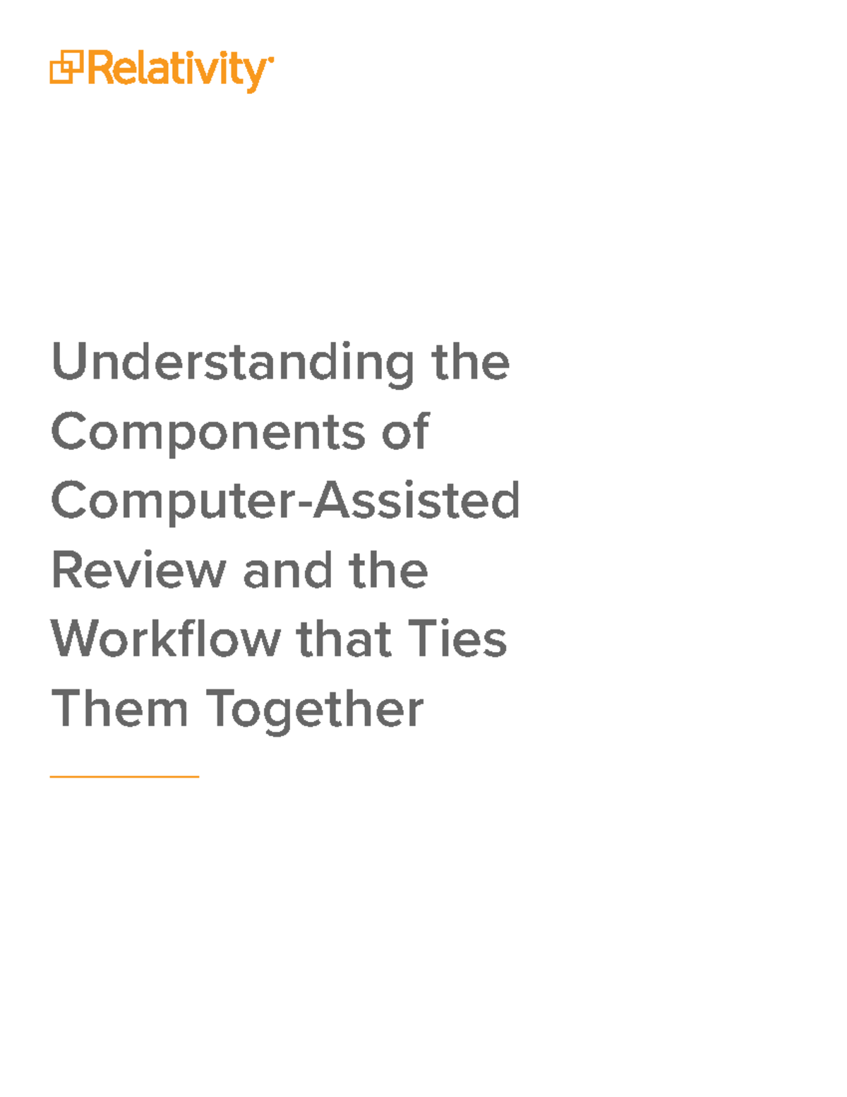 Relativity White Paper Understanding The Components Of Assisted Review ...